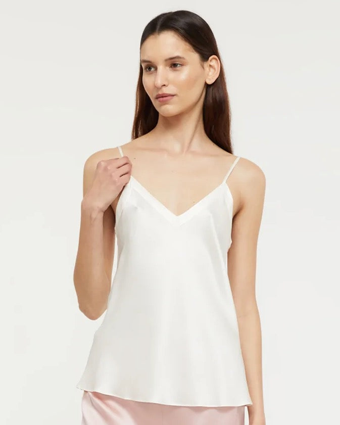 Ginia - Silk Camisole - Ivory – French Bikini