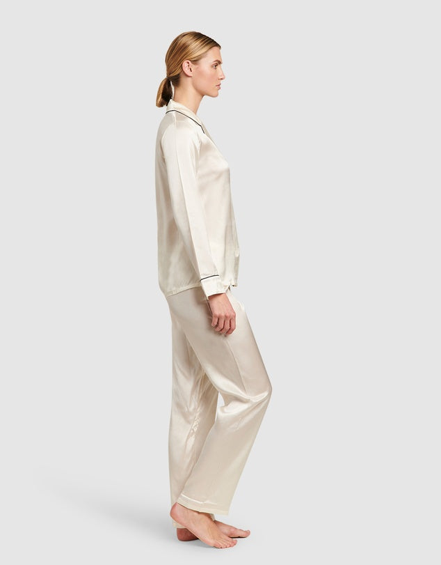 Ginia - Fine Finishes Pyjama Set - Creme – French Bikini