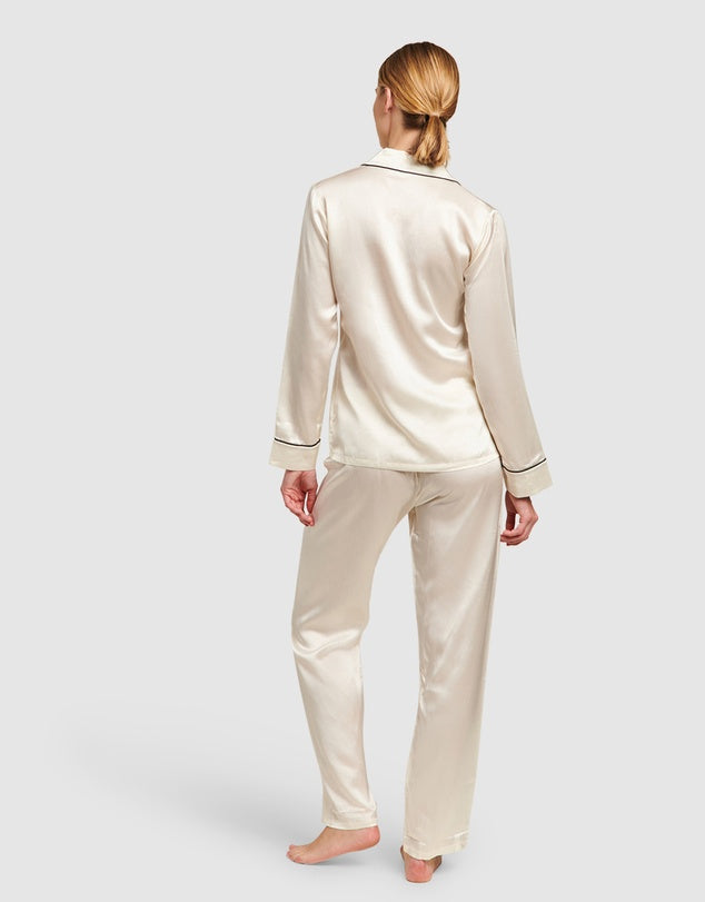 Ginia - Fine Finishes Pyjama Set - Creme – French Bikini